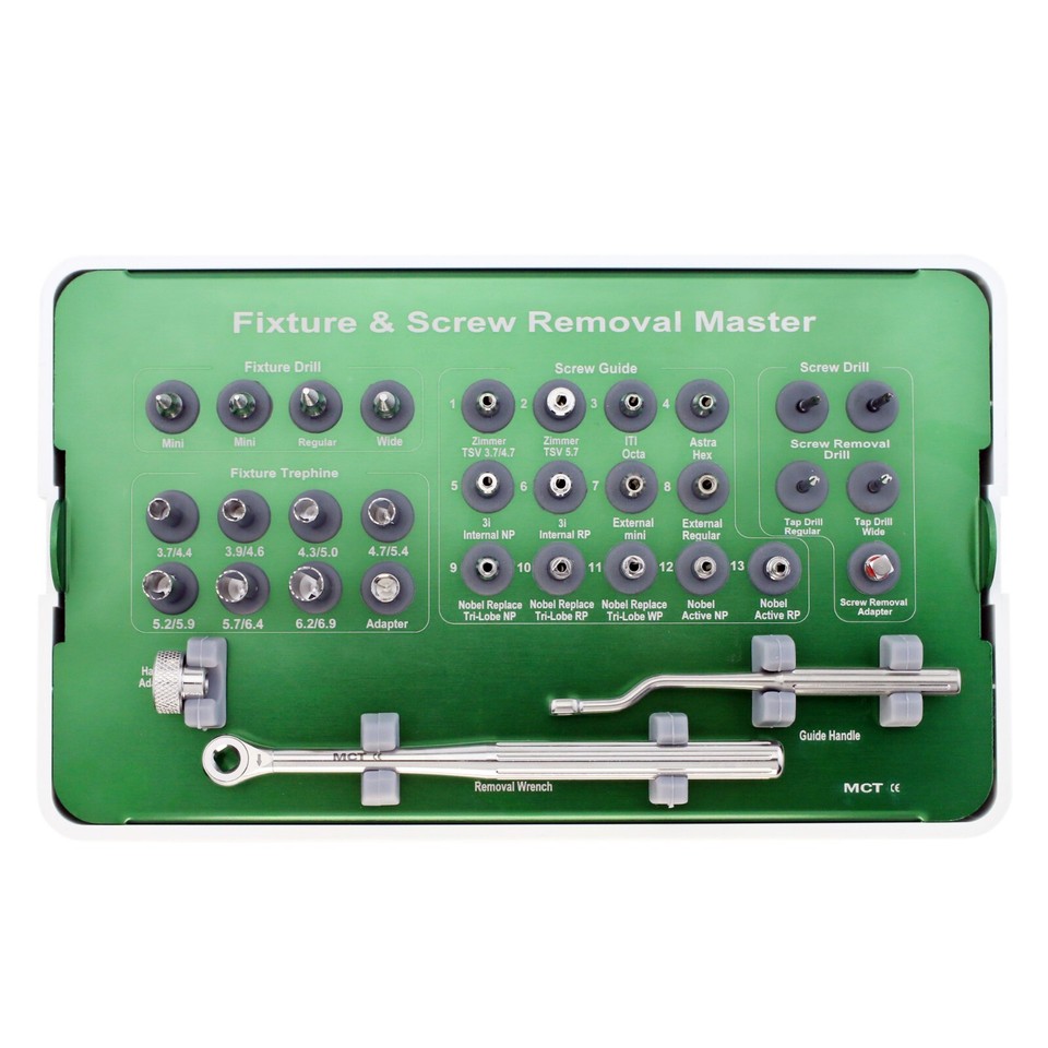 Implant Fixture & Fractured Screw Removal Kit NeoBiotech SR FR MCT FSRK ...
