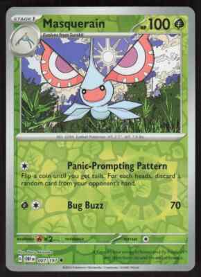 Masquerain Reverse Holo Pokemon TCG Card 007/197 | eBay