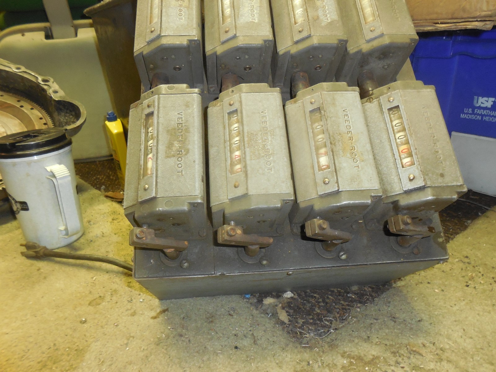 Veeder Root/ Sattley Ganged mechanical counters for coin sorting ...