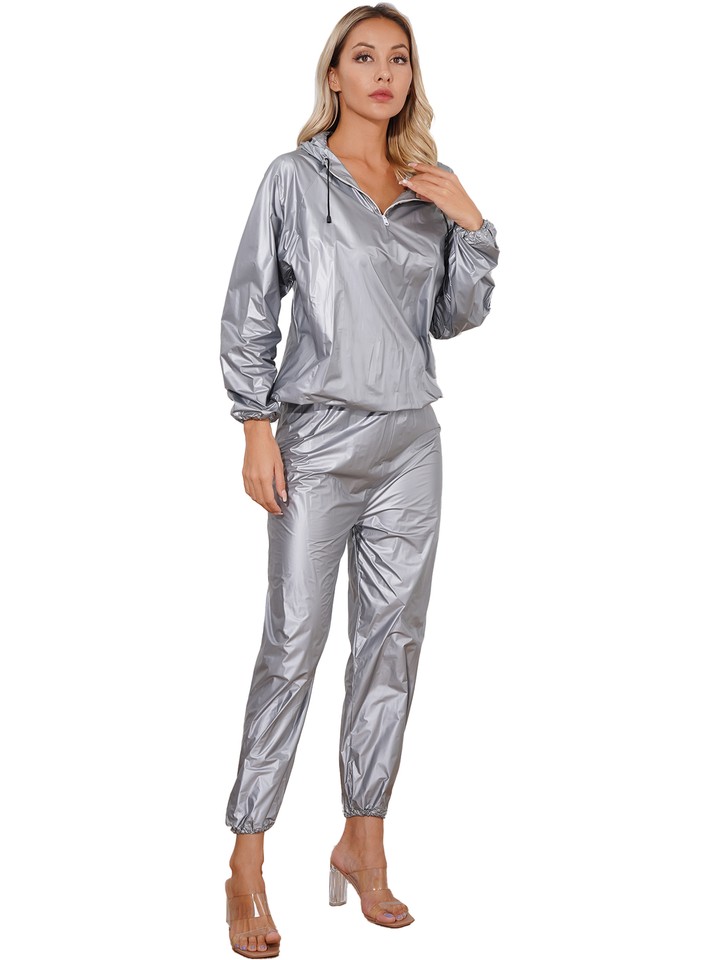Adult Unisex Tracksuits Hoodies and Pants Outfits Shiny Metallic Sports ...