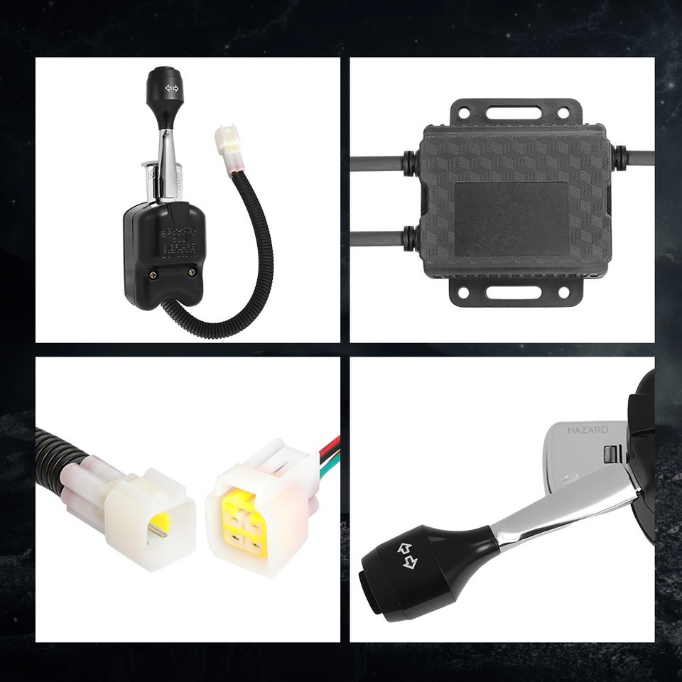 UTV Turn Signal Kit w/Horn Street Legal Toggle Switch LEDs Triangle ...