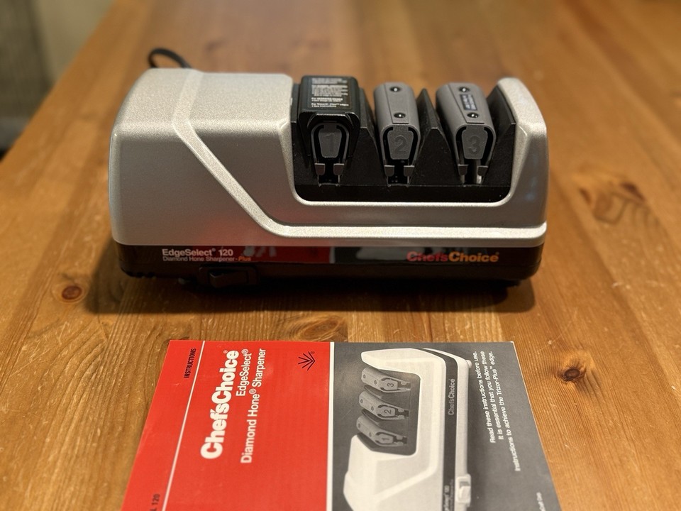 Chefs Choice Edge Select 120 Diamond Hone Sharpener Plus Chrome Heavy ...