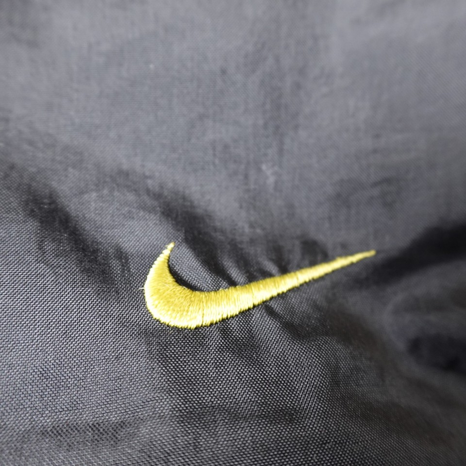 VTG Nike Pants Mens L Black Zip Drawstring Track Windbreaker Jogger Gym ...