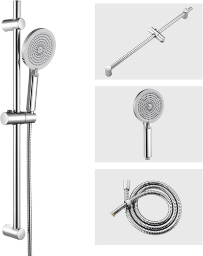Asta Doccia Con Soffione,Set Doccia Con Asta Doccia Saliscendi in ...