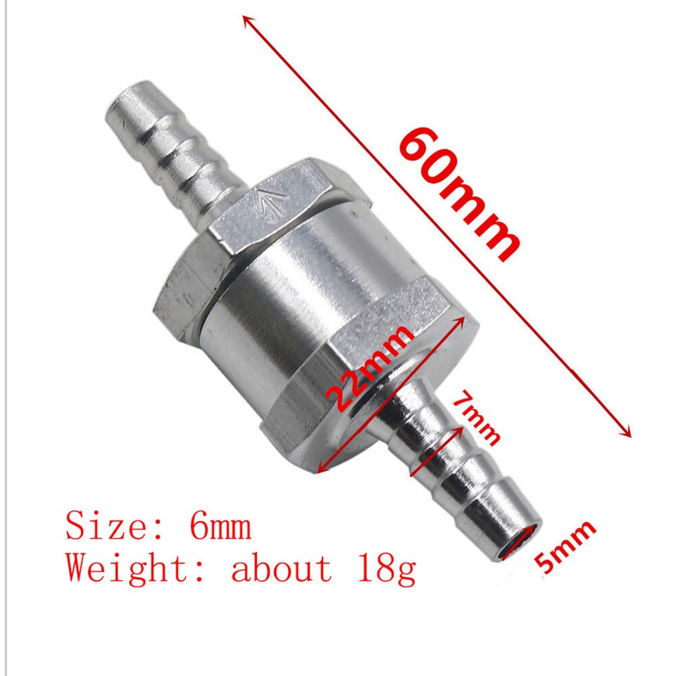 Aluminium Alloy Fuel Non Return Check Valve One Way Fit Carburettor ...