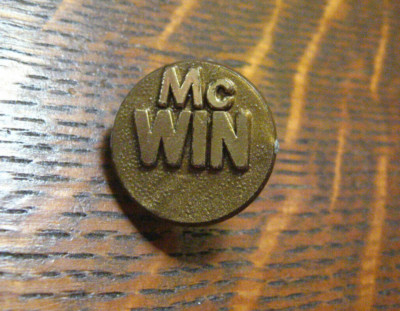 🍔 McDonald's McWin Lapel Pin - Vintage Mc Win Contest Promotion ...