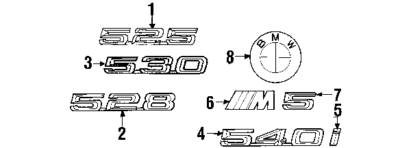 BMW 51148203864 GENUINE OEM EMBLEM (#8) | eBay