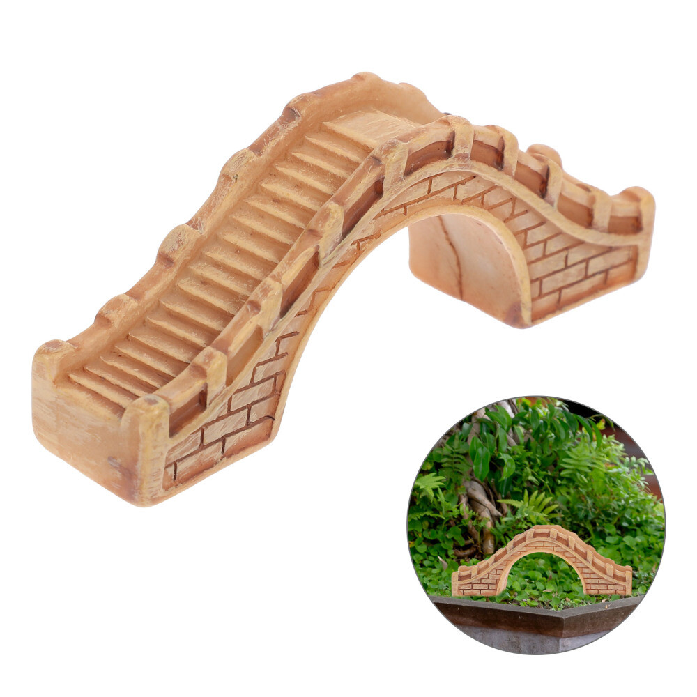 2Pcs Miniature Landscaping Bridge Adornment Resin Bridge Model Arch ...