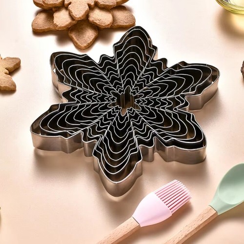 Snowflake Christmas cookie cutter set cutters 3d tree Snowflakes ...