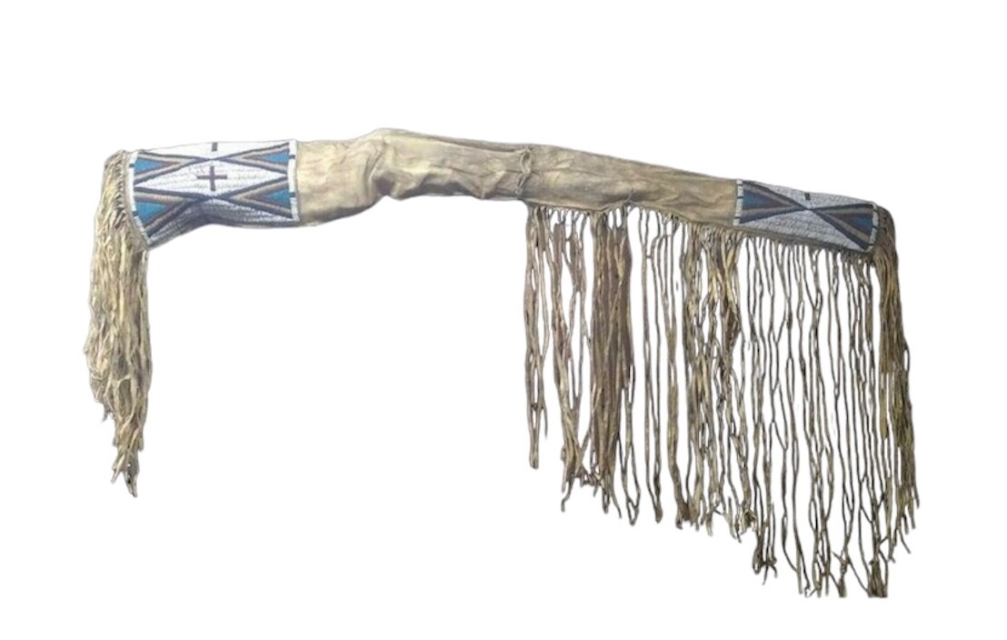 Native Style Indian Beaded Rifle Scabbard Gun Cover Sioux Style Suede ...
