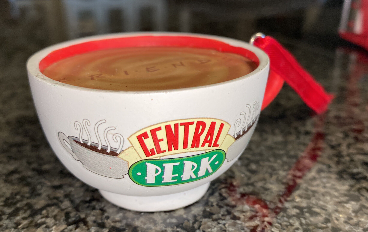 Friends Central Perk Coffee Mug Holiday Christmas Ornament Red Ribbon ...