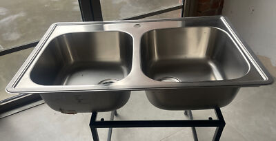 Ikea Emsen Double Bowl Sink Stainless Steel | eBay