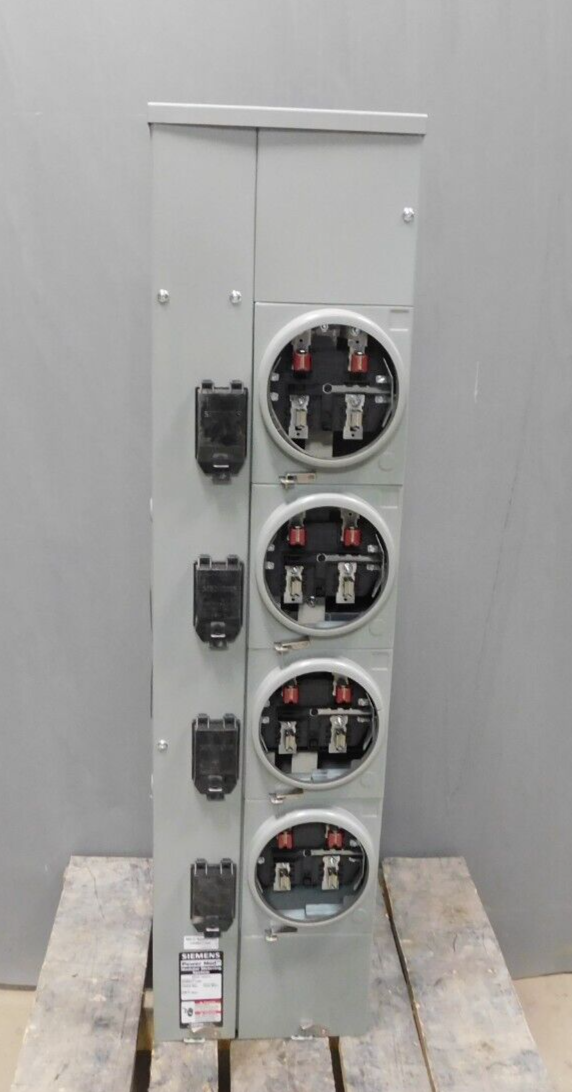Siemens 4-Gang Meter Stack WMM41125R 1200A / 125 Amp 1-Ph 4-Jaw ...