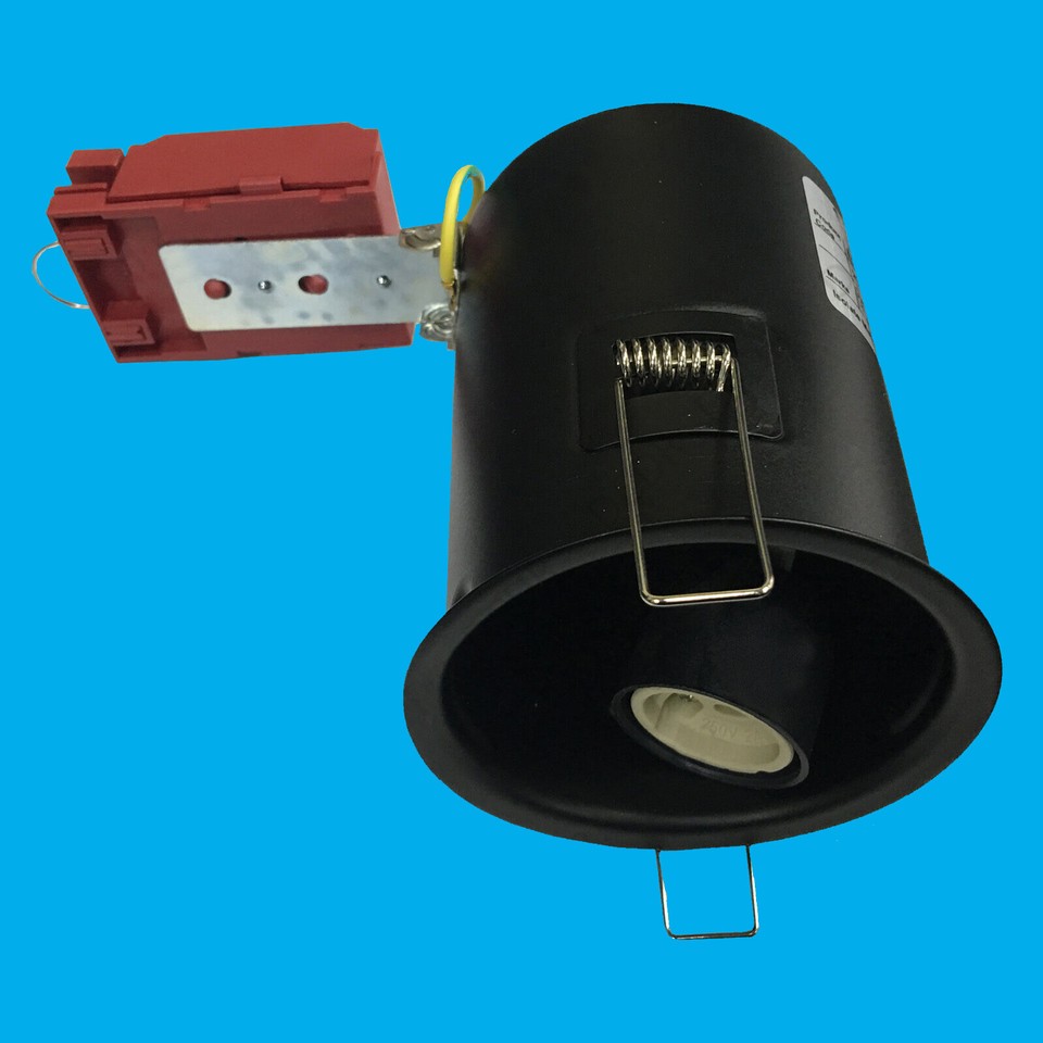 XL Barrel GU10 Fire Rated White Downlight Can Spotlight, Spring Clips ...