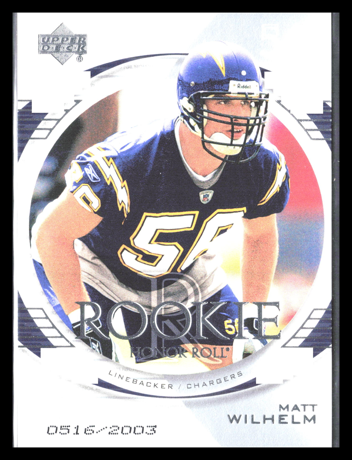 2003 Upper Deck Honor Roll - #176 Matt Wilhelm /2003 (RC) for sale ...