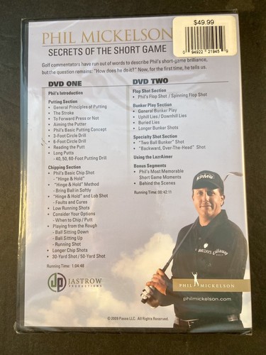Phil Mickelson: Secrets of the Short Game-2 DVD set-2009-golf ...
