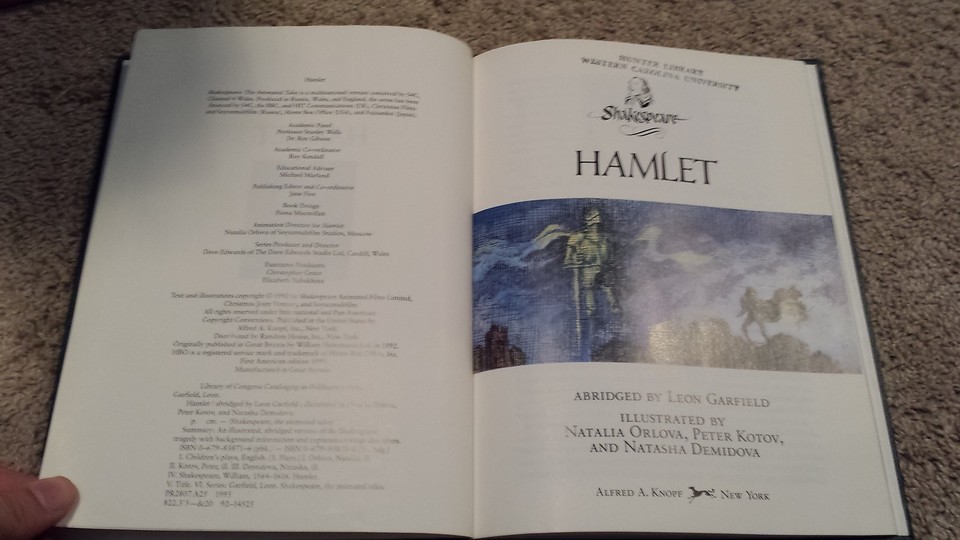Shakespeare Hamlet Play Based on the Animated Tales as seen on HBO | eBay