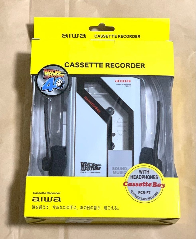 AIWA PCR-F7 Cassette Recorder Back to the Future Set Headphones Box ...