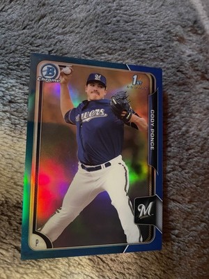 Cody Ponce 2015 Bowman Chrome Draft Picks Prospect BLUE Refractor #'d ...