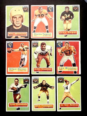1956 Topps Football Lot of 9 Cards! Vintage NFL Cards! Low-Grade ...