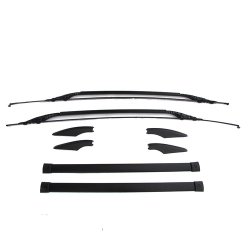 2007-2014 Ford Edge Lincoln MKX Black Roof Rack Cross Bars & Side Rails ...