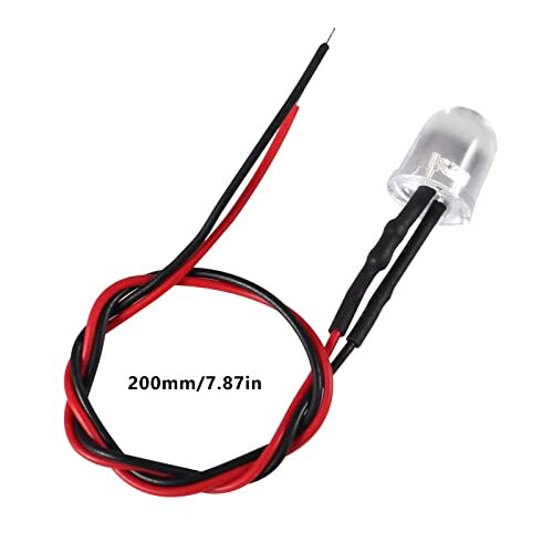 20Pack 10x White + 10x Red 12V RC Car LED Light Emitting Diodes ...