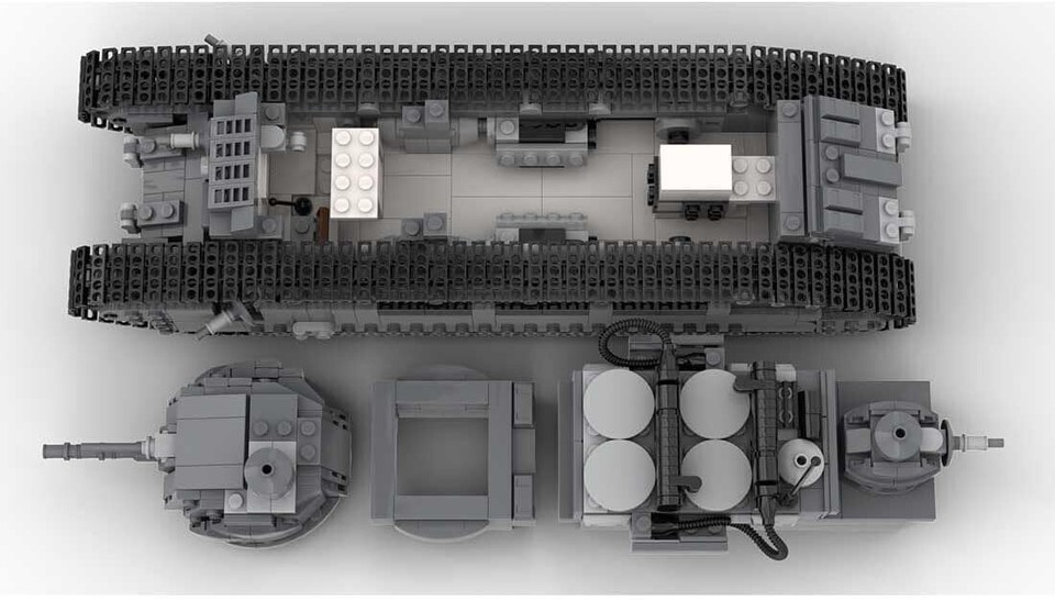 WW1 Char 2C French Super Heavy Tank 1:35 Jetlet Building Blocks ...