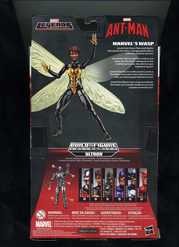 THE WASP ( 6" ) MARVEL LEGENDS ( BUILD AN ULTRON ) HTF AVENGERS ACTION ...