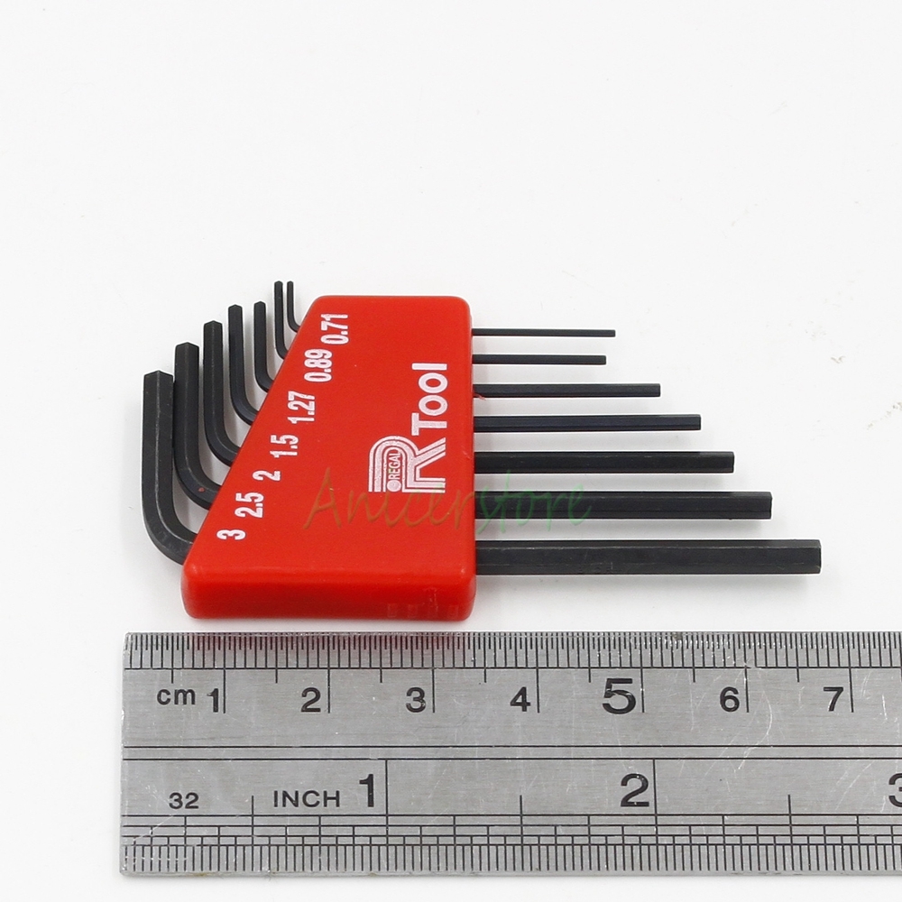 7pcs/set 0.71mm - 3mm Mini Hex Screwdriver Hexagon Allen Wrench Tool 7 ...