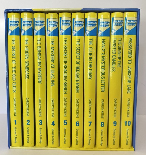 Nancy Drew Books 1-10 Box Set The Nancy Drew Mystery Stories Collection ...