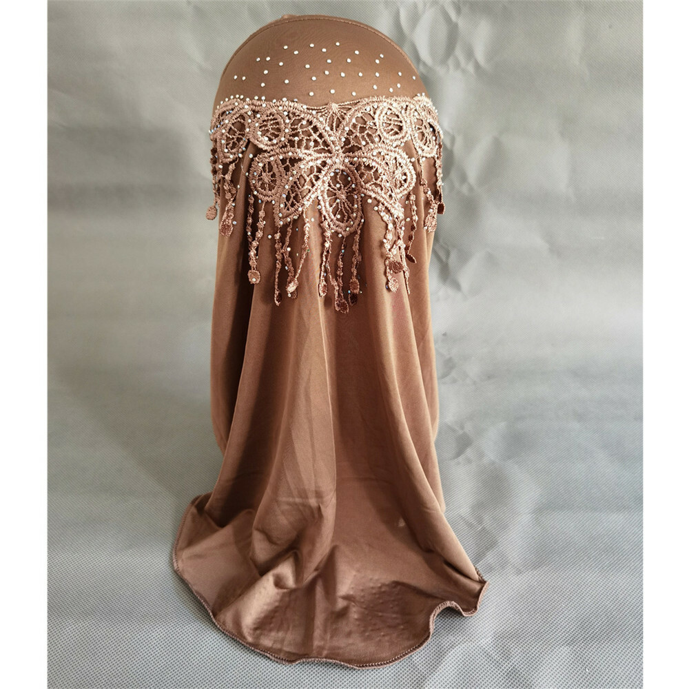 Kids Girls Muslim Turban Islamic Hijab Arab Underscarf Headwear Shawl ...