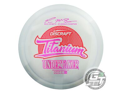 NEW Discraft McBeth Titanium Undertaker 173-174g Gray Pink Holo Driver ...