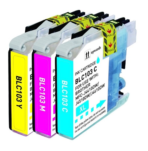3PK CMY Replacement Ink Set fits Brother LC103 MFC-J470DW MFC-J475DW ...