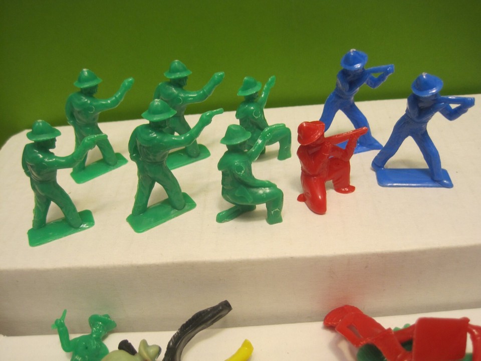 LIDO ARCHER VINTAGE FORT PLAYSET INDIAN COWBOY HORSE 45mm PLASTIC TOY ...