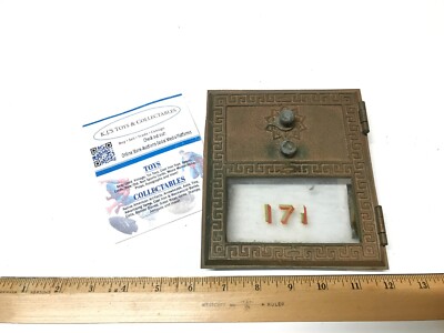 Vintage Antique US Post Office Brass PO Box Door National Combination ...