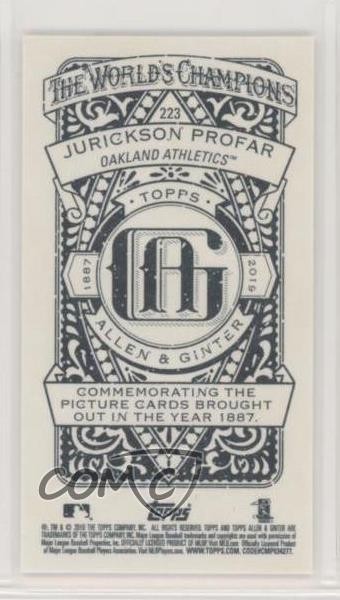 2019 Topps Allen & Ginter Mini Logo Back Jurickson Profar #223 4l8 | eBay