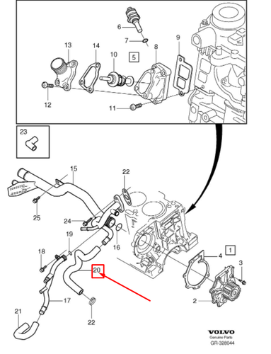 Tuyau de refroidisseur d'huile moteur VOLVO XC60 31293358 NOUVEAU ...