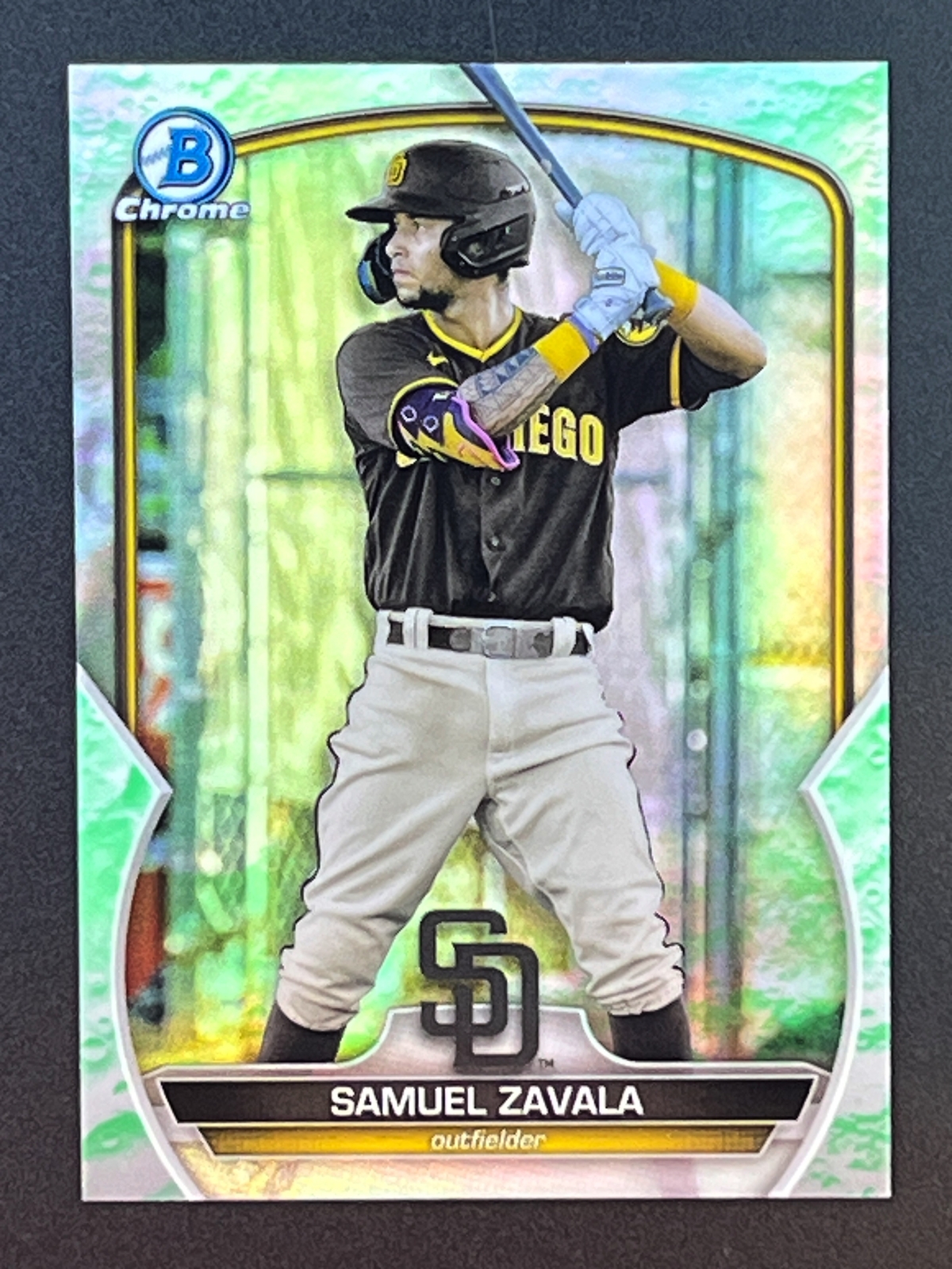 SAMUEL ZAVALA 2023 Bowman #BCP-75 Lunar Refractor San Diego Padres | eBay