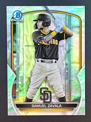 SAMUEL ZAVALA 2023 Bowman #BCP-75 Lunar Refractor San Diego Padres | eBay