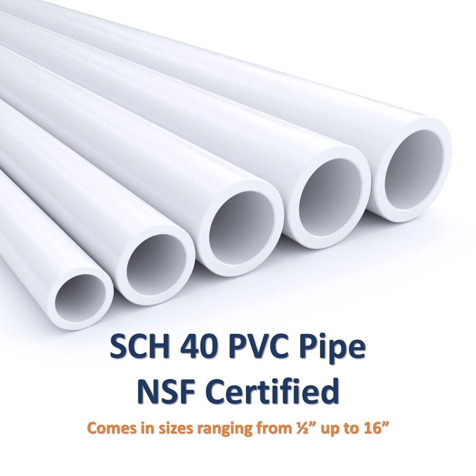 6" Schedule 40 PVC Pipe (Cut to Custom Lengths) 1FT-5FT | eBay