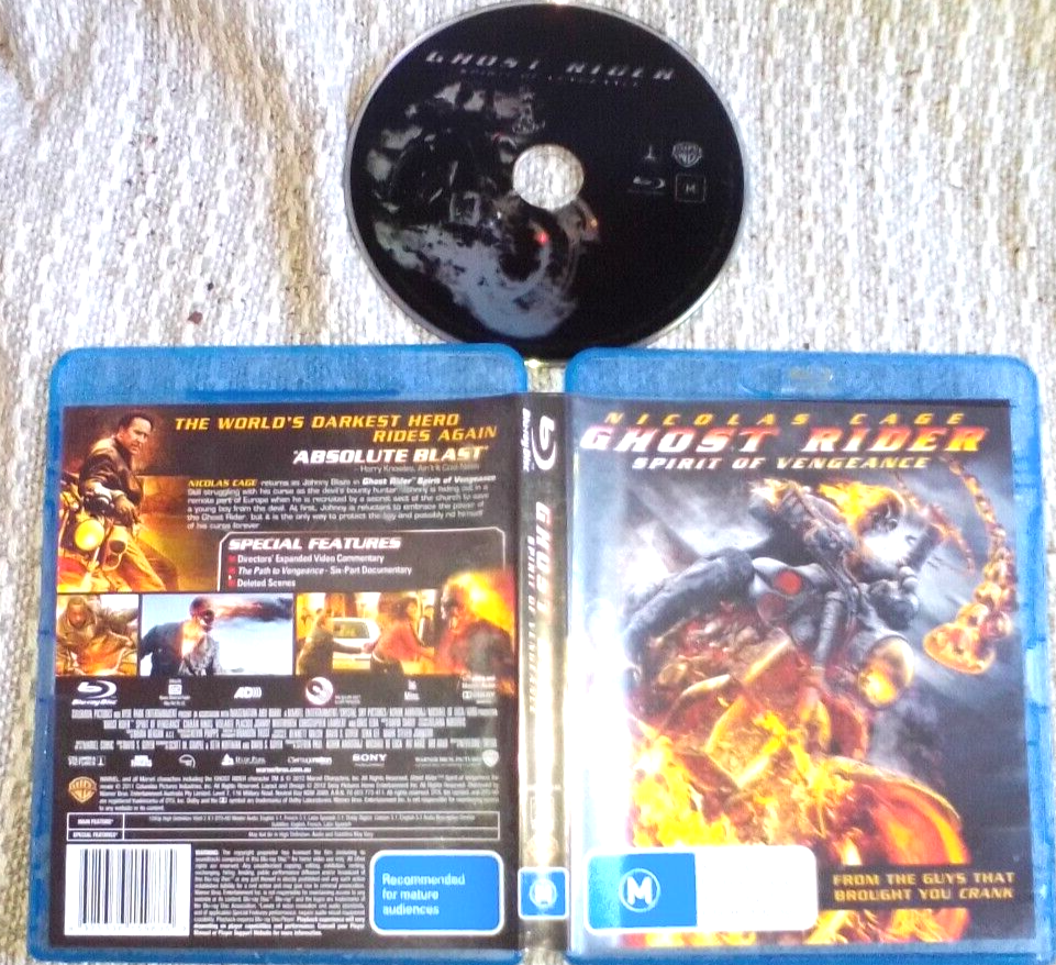 BB BLUE-RAY MOVIE GHOST RIDER SPIRIT OF VENGEANCE NICHOLAS CAGE | eBay