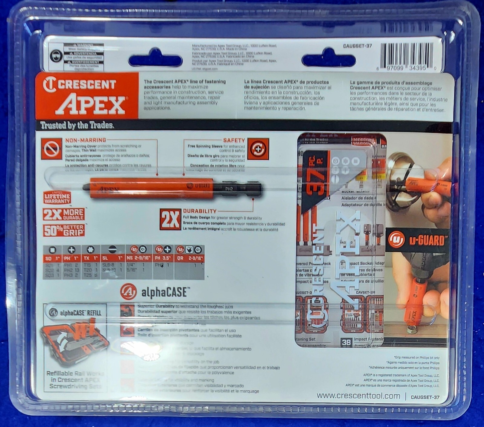 Crescent Apex 37pc u-GUARD Impact Drill Bits CASE Protective Set | eBay