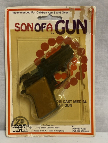 1981 ZEE TOYS SON OF A GUN "Police 45" MINI DIE CAST METAL CAP GUN ...