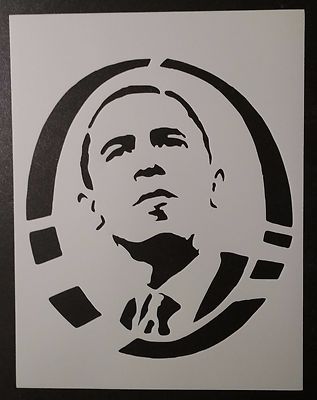 Barack Obama O President 8.5" x 11" Custom Stencil FAST FREE SHIPPING ...