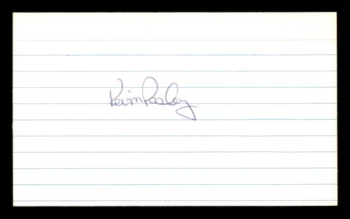 Kevin Pasley Autographed Signed 3x5 Index Card Los Angeles Dodgers ...