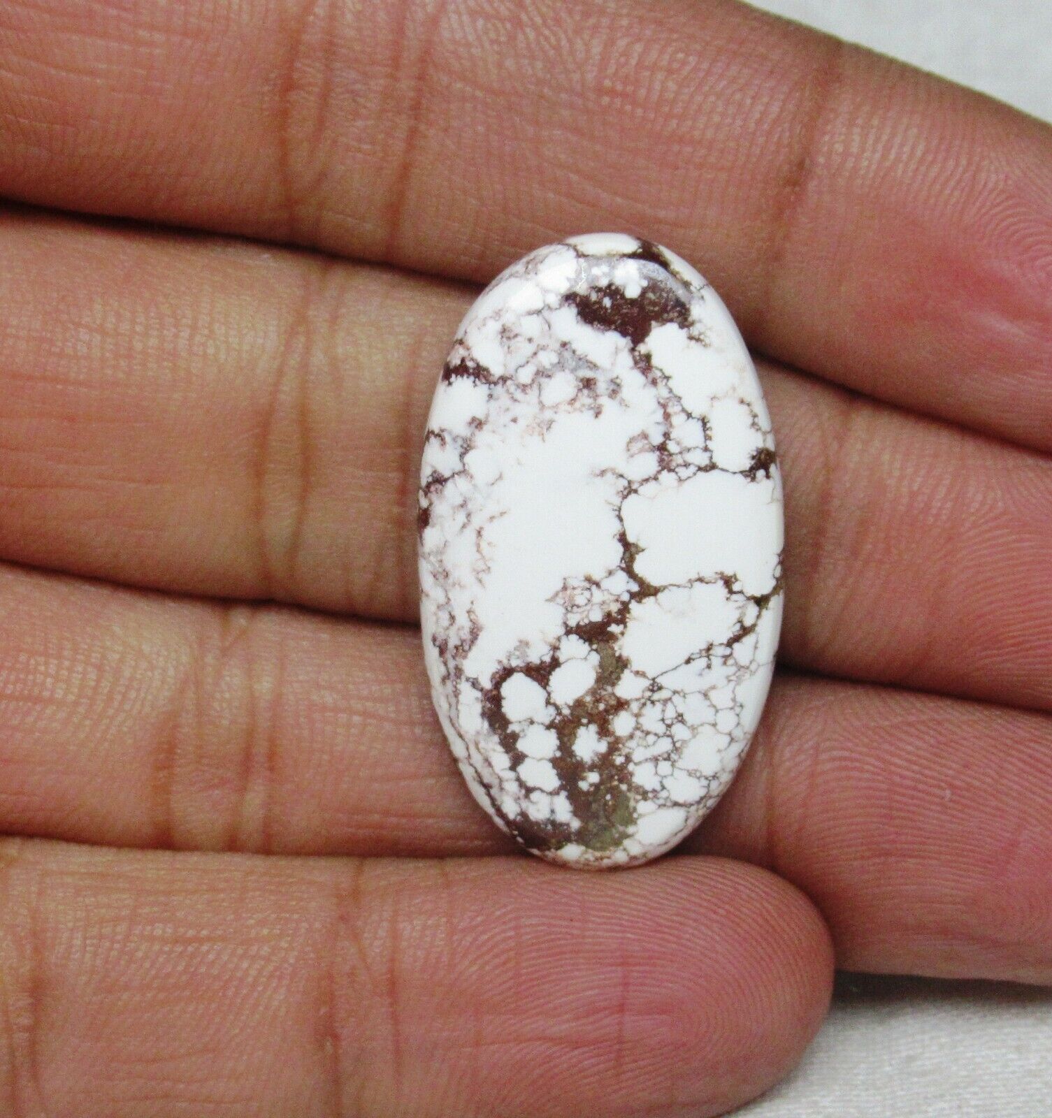 Natural Wild Horse Magnesite Jasper Gemstone Cabochon Oval 22.40 ct H ...