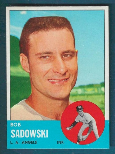 1963 Topps Baseball Los Angeles Angels Bob Sadowski Hi Number #568 EX ...