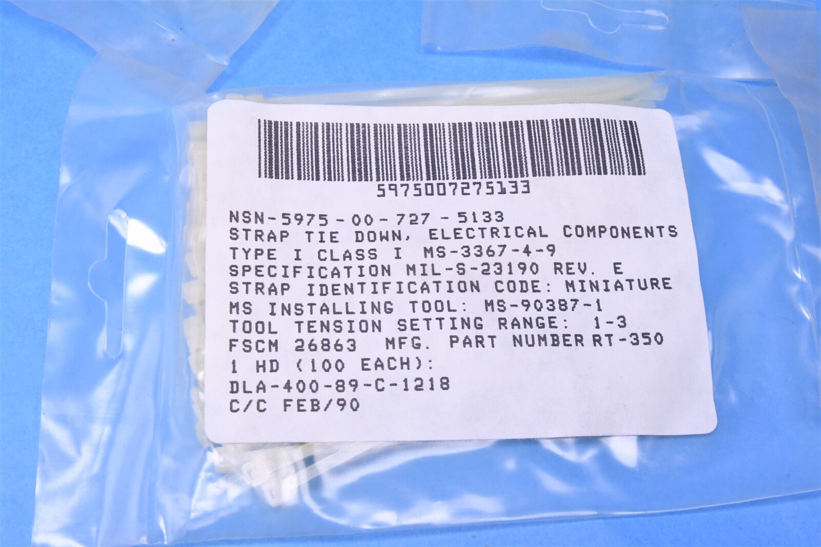 500 Mil-Spec Cable Ties Zip Ties 18lb 4" Natural Nylon | eBay