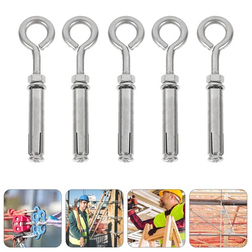 5 Pcs Screw Expansion Ring Bolts Manhole Cover Screws Heavy Duty Hooks ...