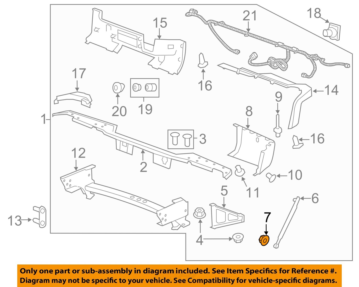 GM OEM 07-14 Sierra 1500 Rear Bumper Bumper Components-End Cap 15284306 ...